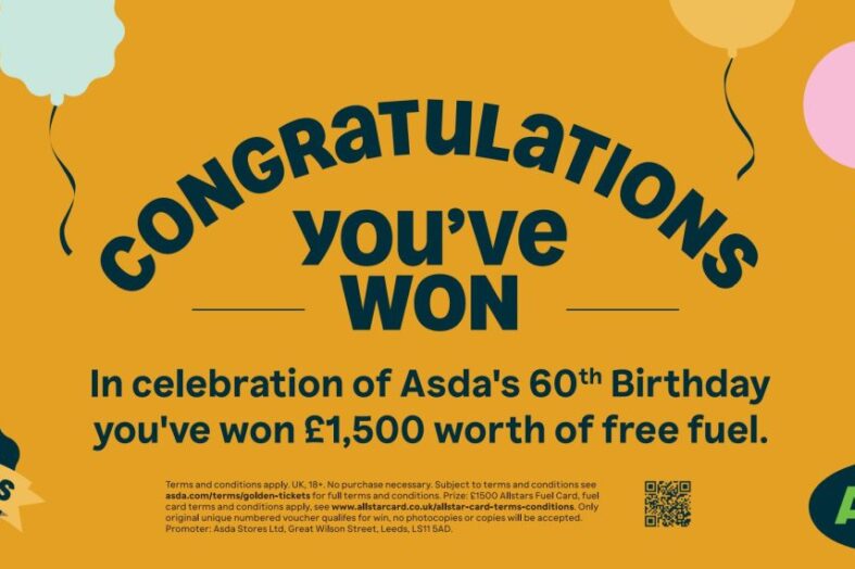 Asda Turns 60: Find a Golden Ticket and Win Free Fuel for a Year (£ ...